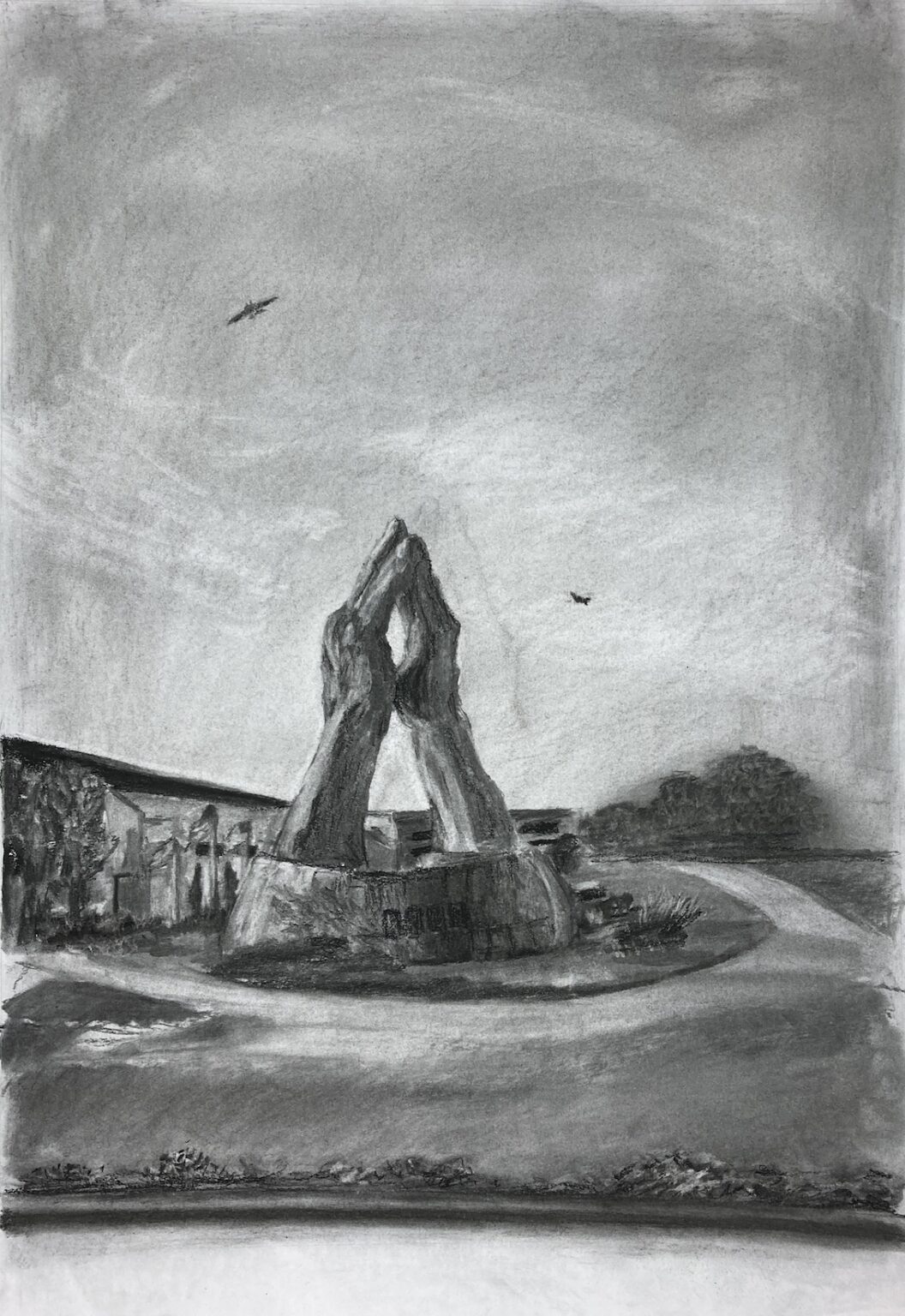 Perspective – Charcoal Drawing – Sincerely, SB